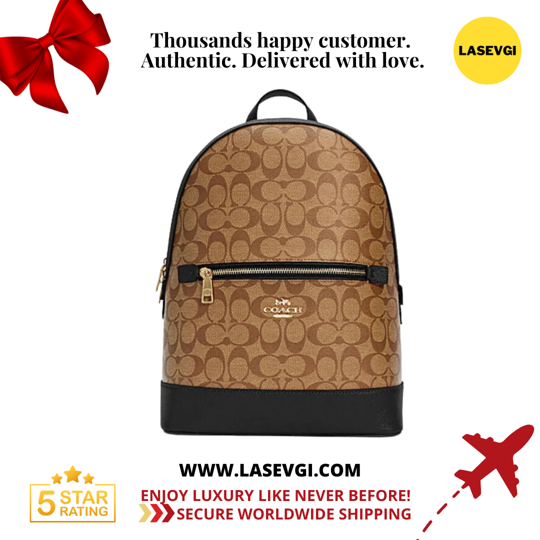 COACH Kenley Backpack In Signature Canvas - Khaki black — www.lasevgi.com