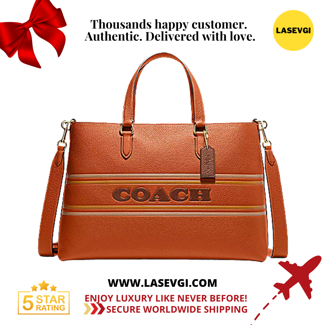 COACH Logan Carryall with Coach Stripe CH249 Brown — www.lasevgi.com